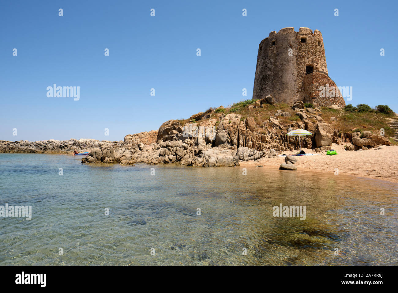 Torre di Barì watchtower and beach near Barisardo Ogliastra Sardinia ...