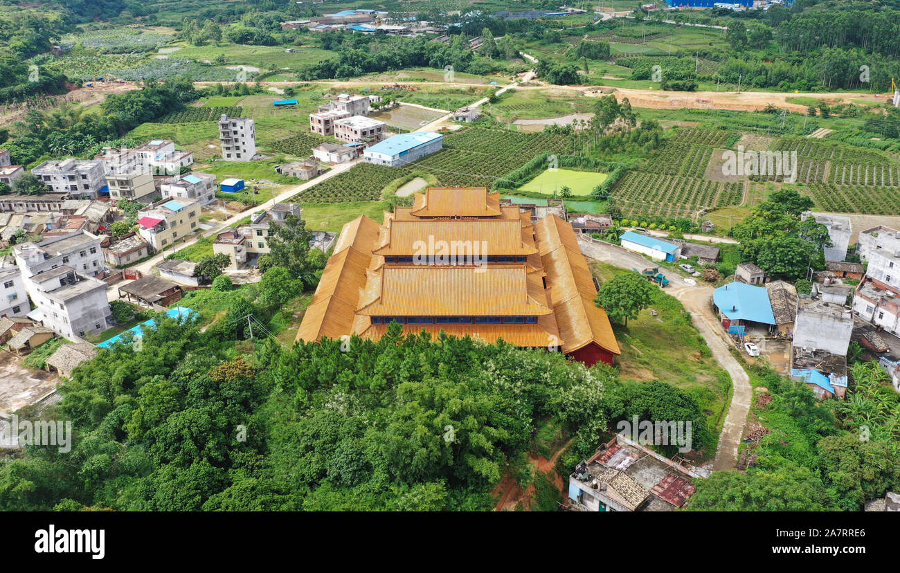 Aerial view of a replica of "Forbidden City", which is the ancestral ...