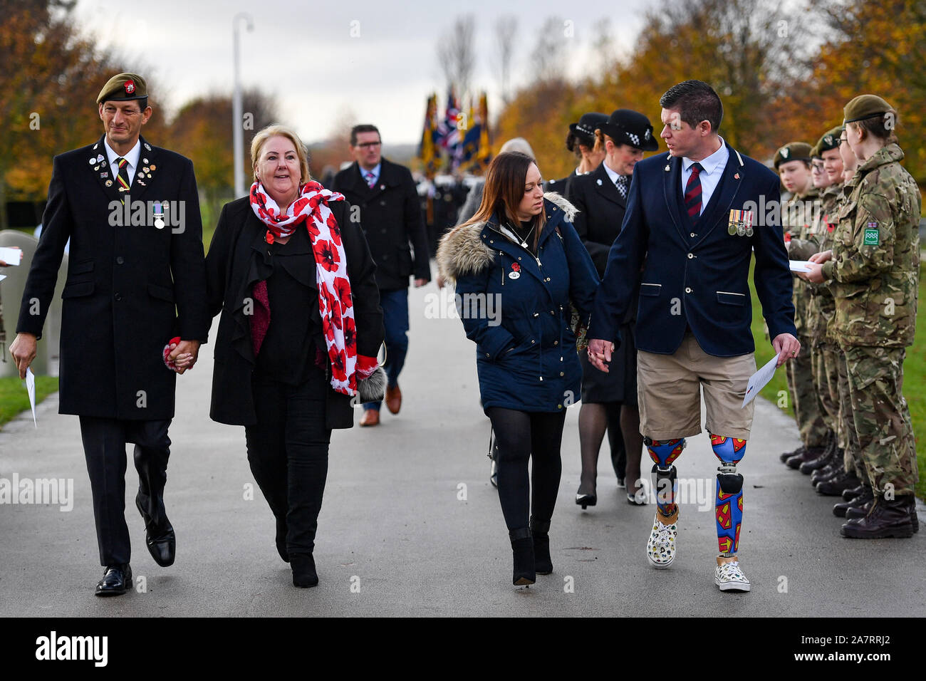 Veterans arrive for the service during the official opening of the 2019 ...