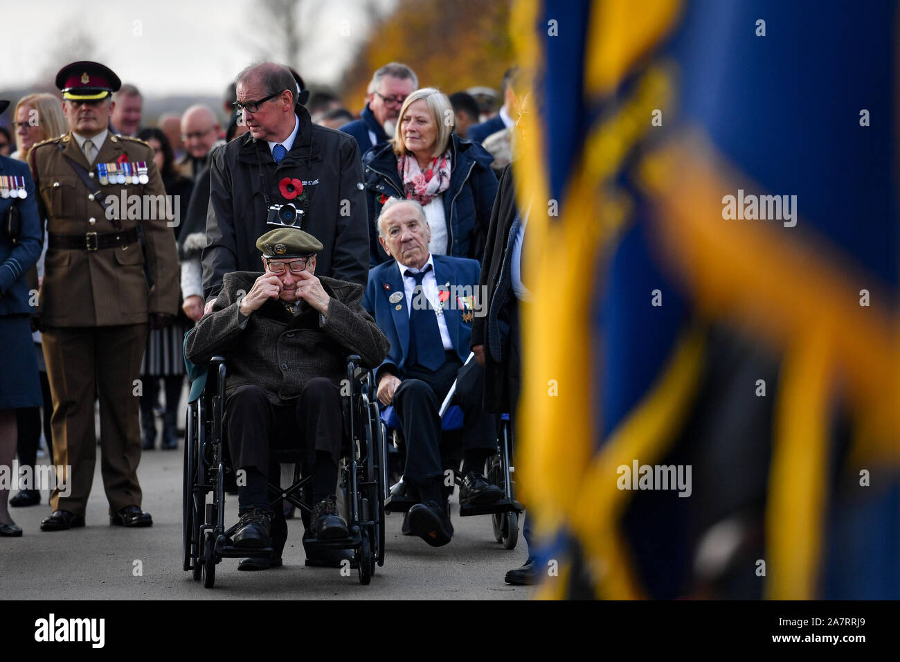 Veterans arrive for the service during the official opening of the 2019 ...