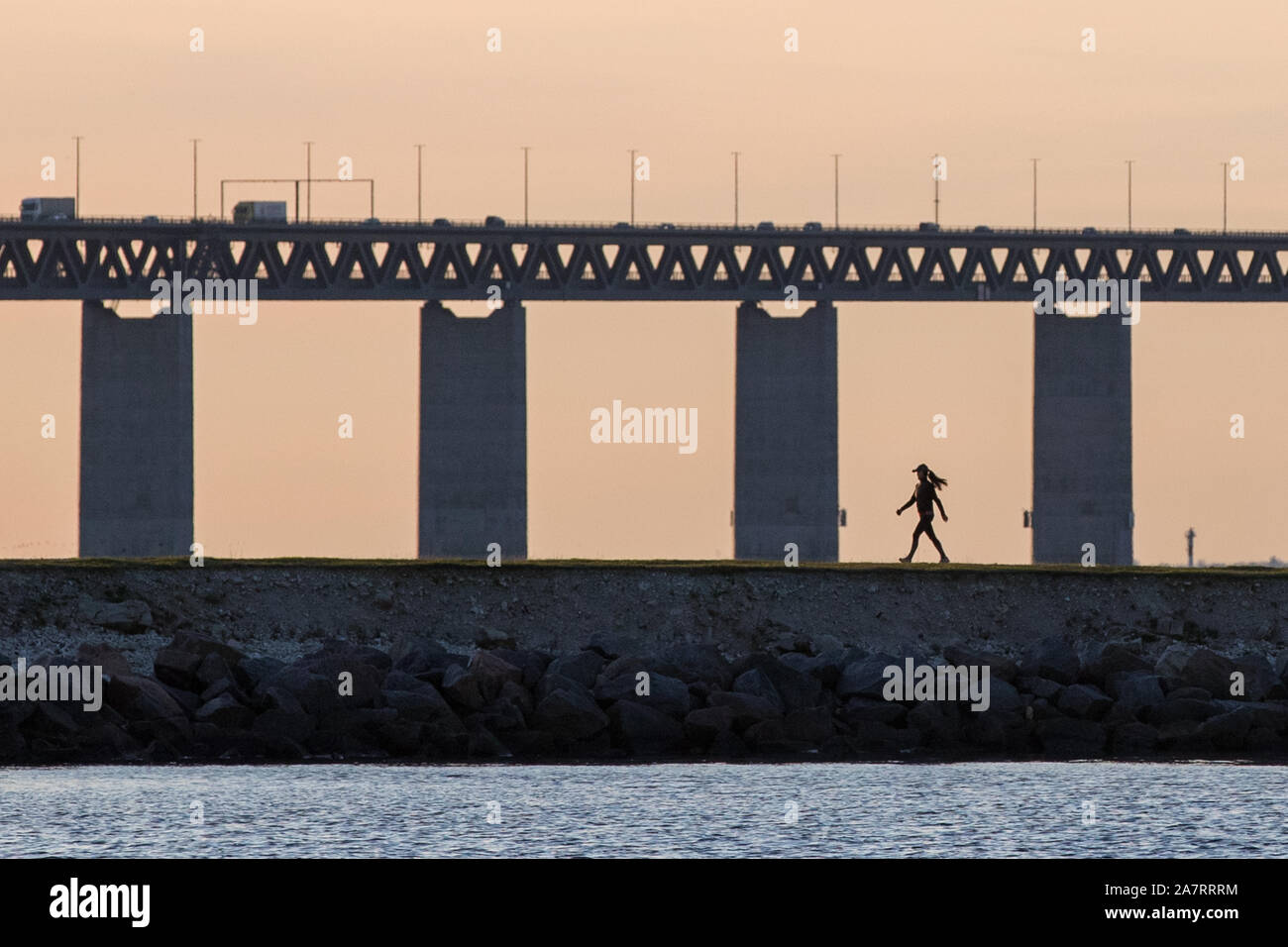 Oresund bridge seen from Malmo, Sweden Stock Photo - Alamy