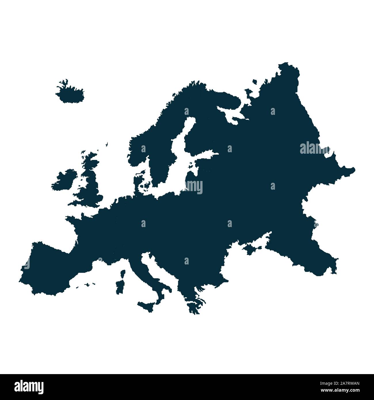 Detailed vector map of Europe Stock Vector Image & Art - Alamy