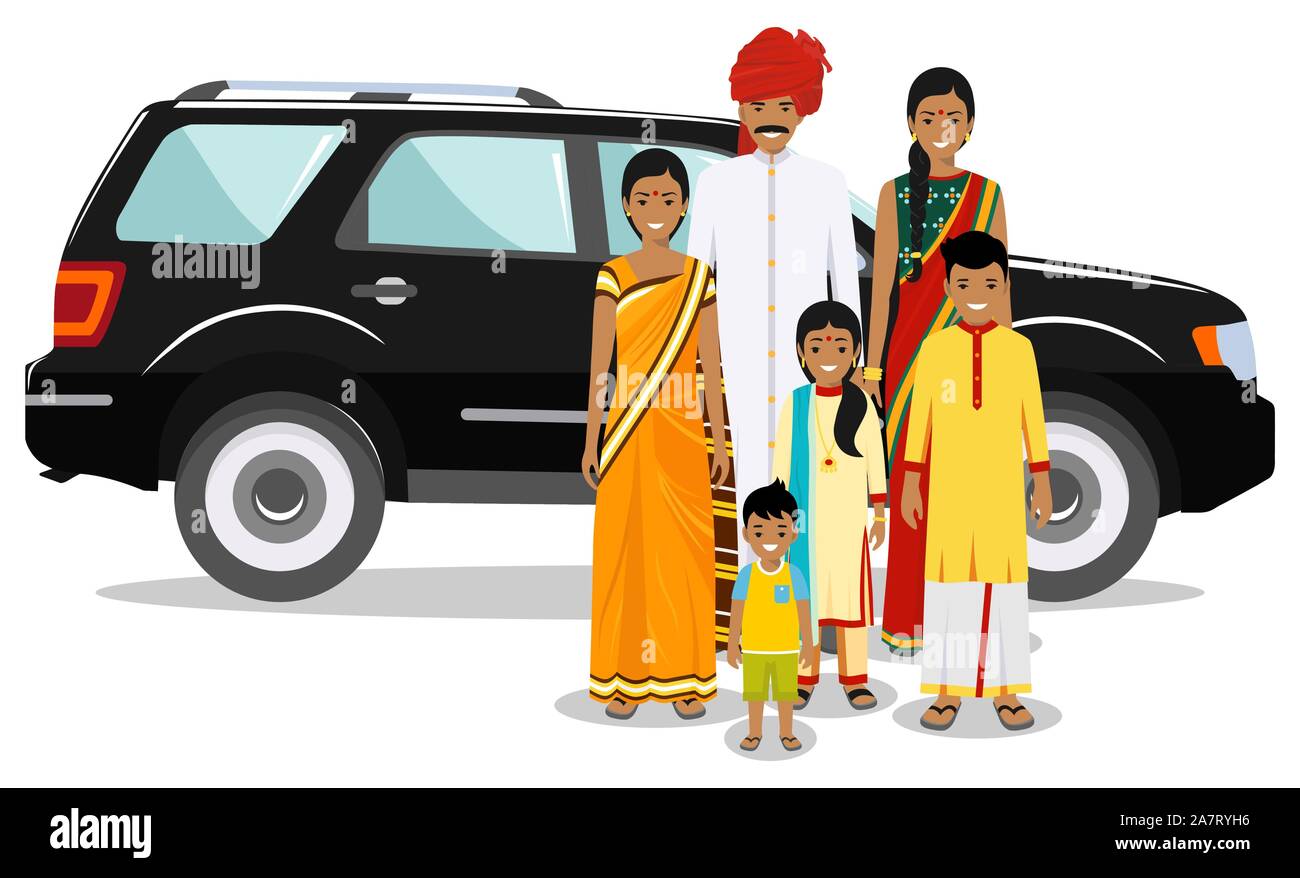 Family and social concept. Indian person generations at different ages ...