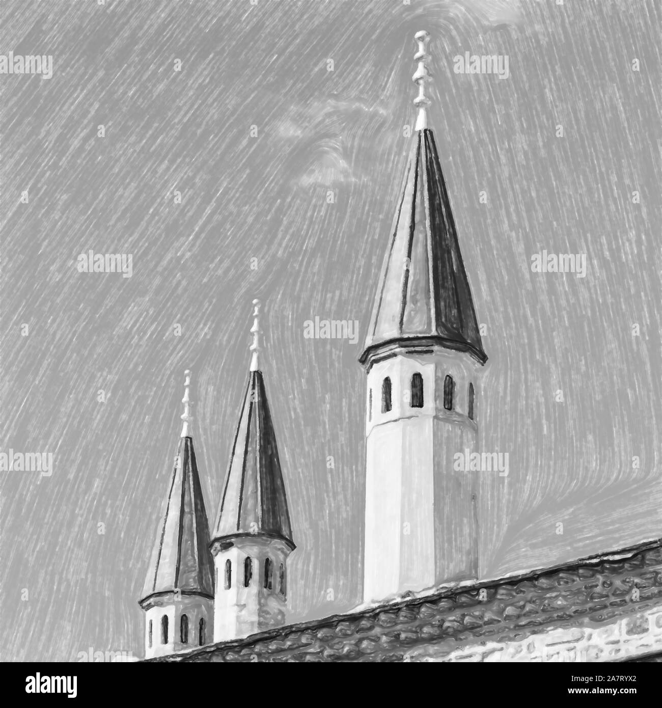 Bw watercolor hi-res stock photography and images - Alamy