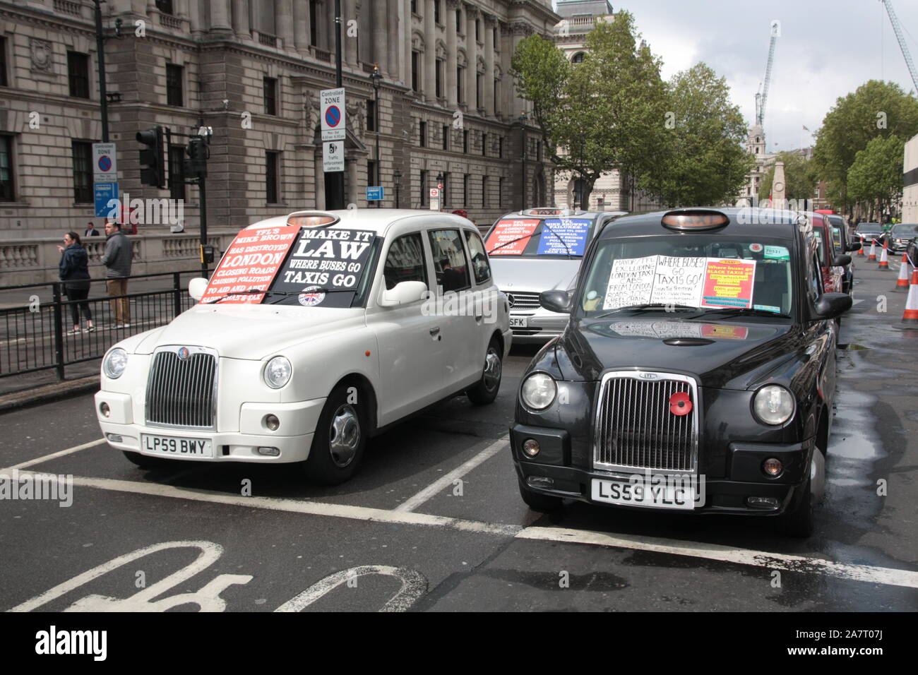 Taxi strike in London, England, UK Stock Photo - Alamy