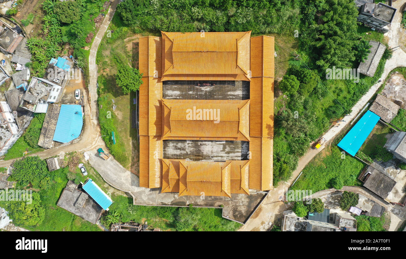 Aerial view of a replica of "Forbidden City", which is the ancestral ...
