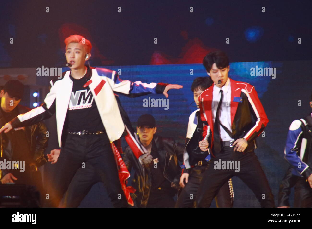 Members of South Korean-Chinese boy group EXO, perform during the "EXO ...