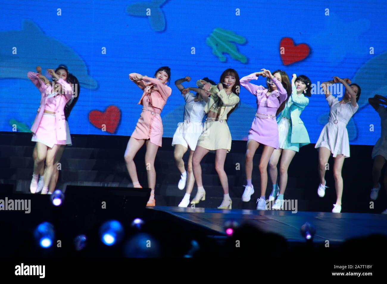 Members of South Korean girl group GFriend perform during the 2019 ...