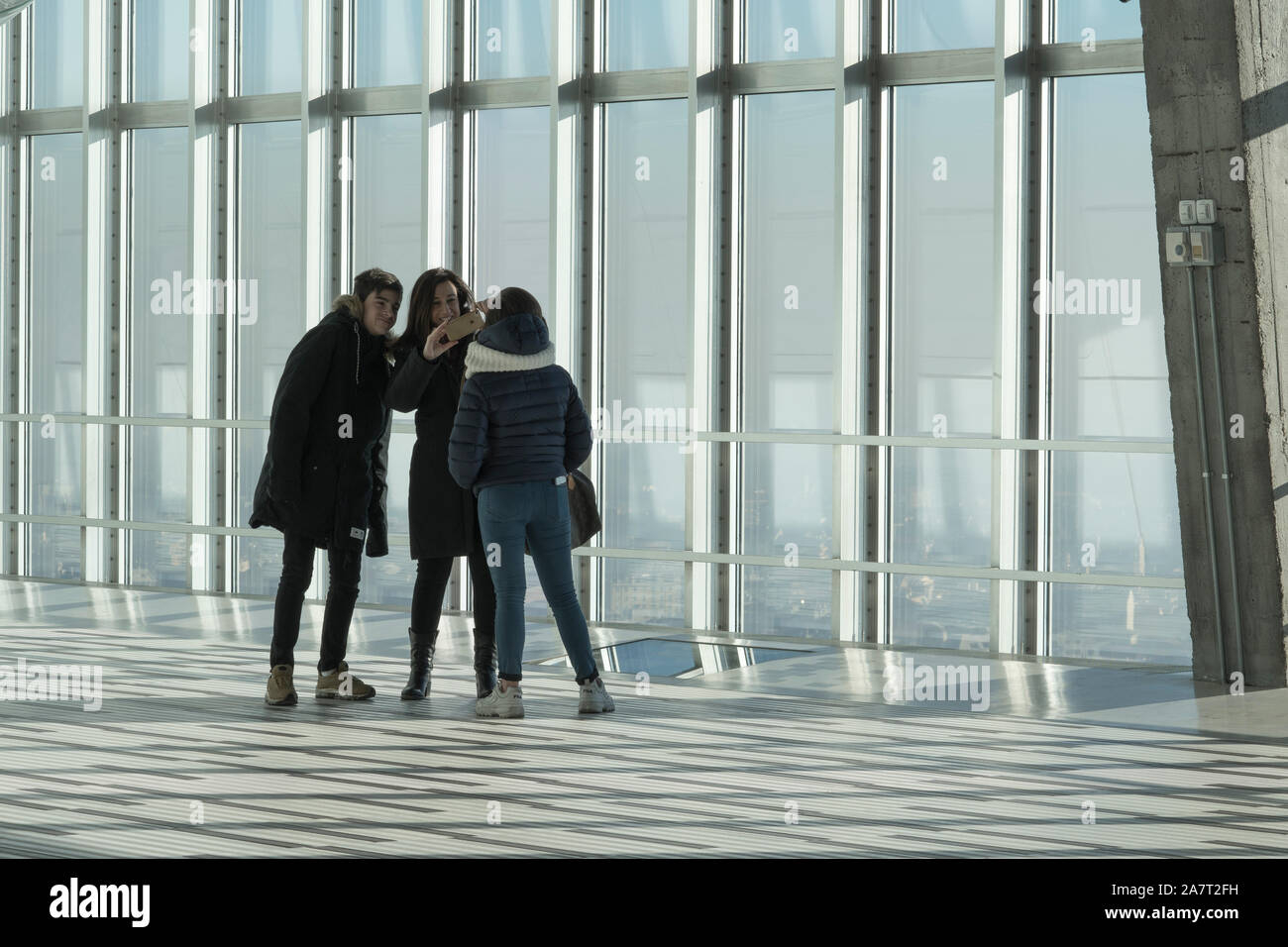 Aerial view modern skyscraper glass hi-res stock photography and images ...