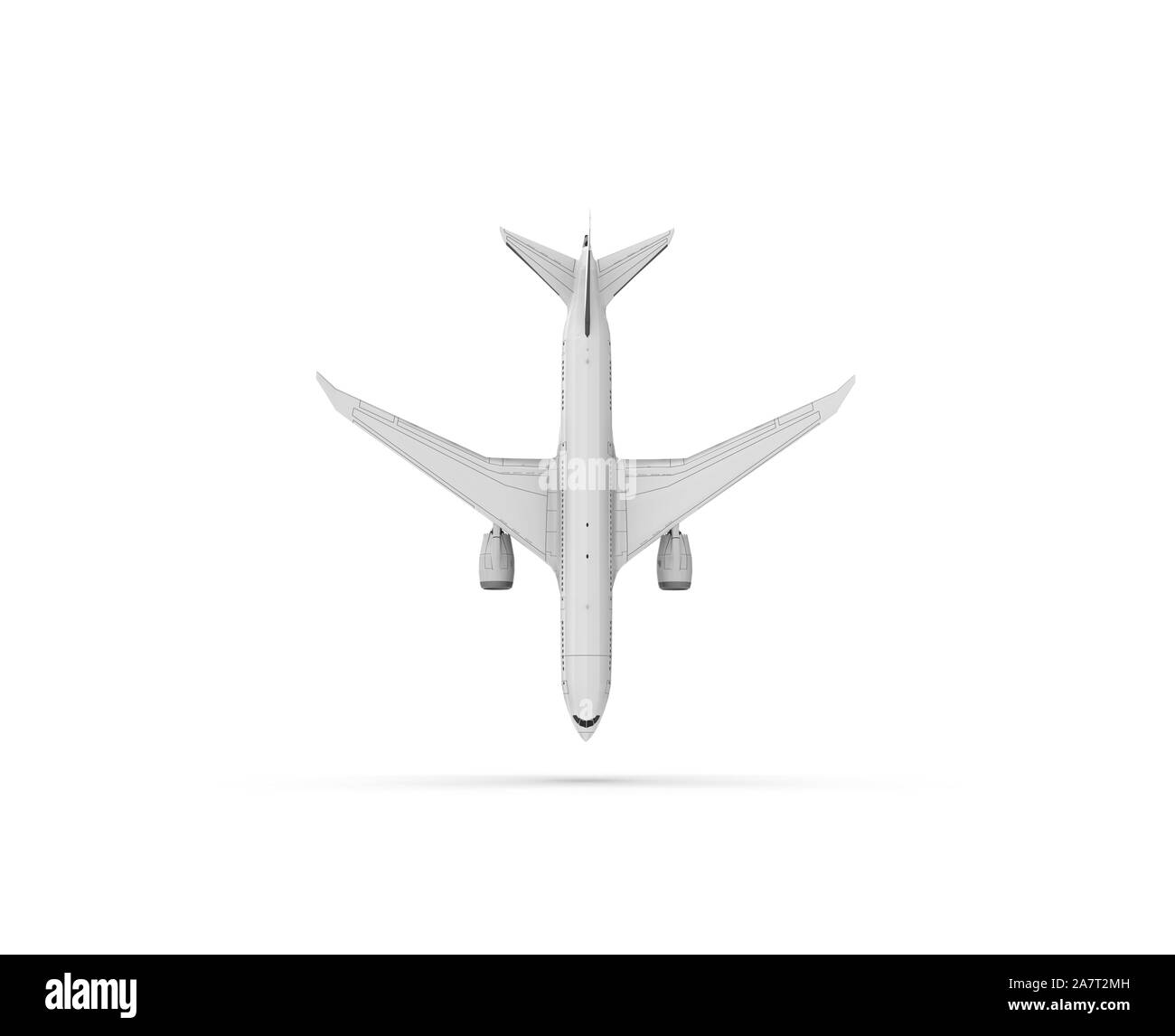 Airplane isolated on white 3D Rendering Stock Photo - Alamy