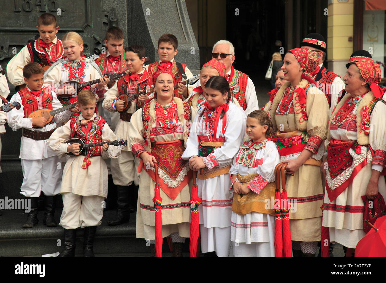 Croatia, Zagreb, people in traditional dress Stock Photo - Alamy