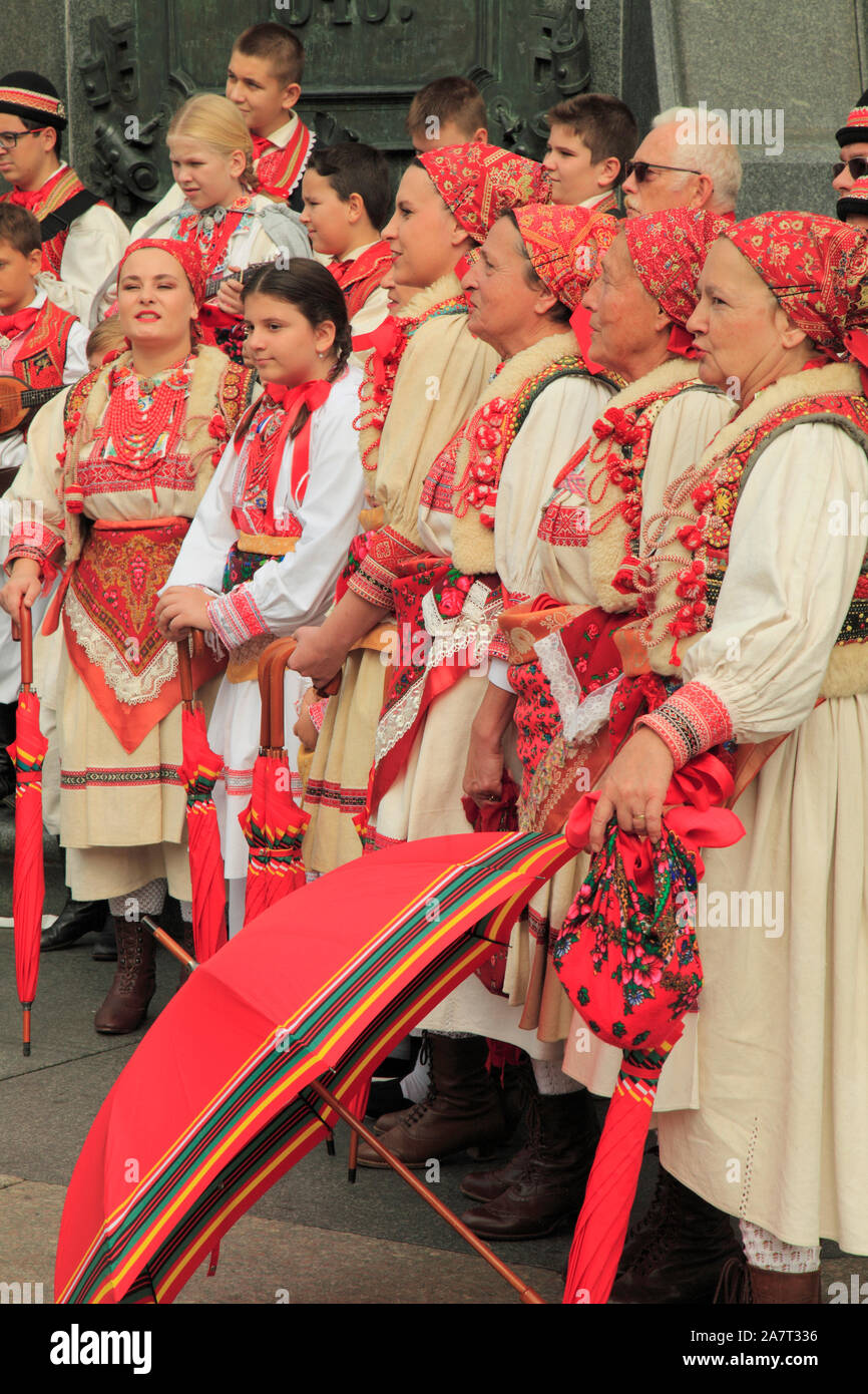 Croatia, Zagreb, people in traditional dress Stock Photo - Alamy