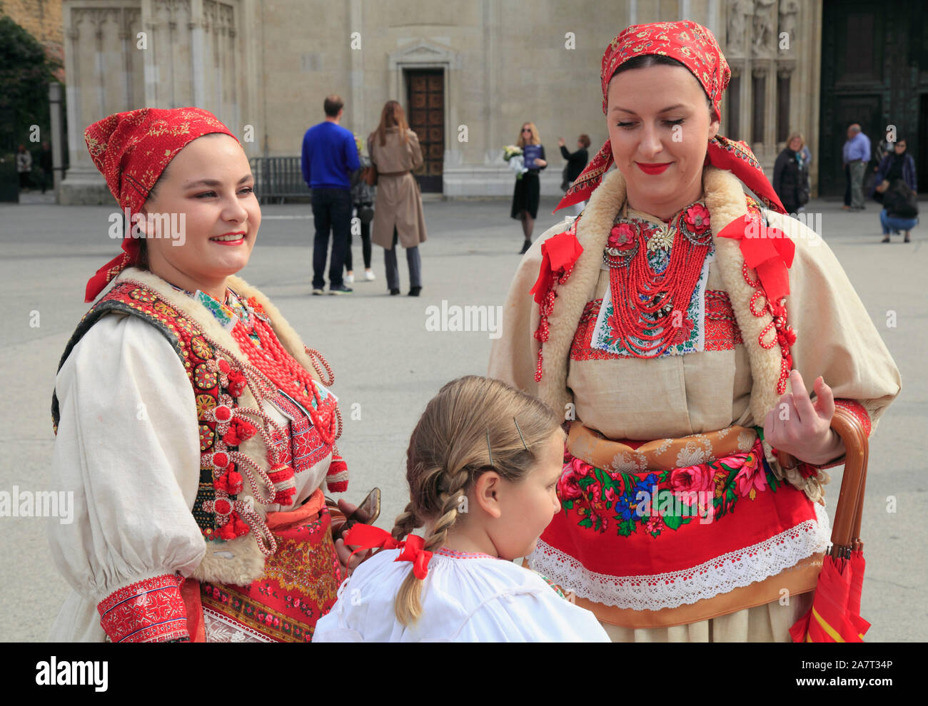 Croatia, Zagreb, people in traditional dress Stock Photo - Alamy