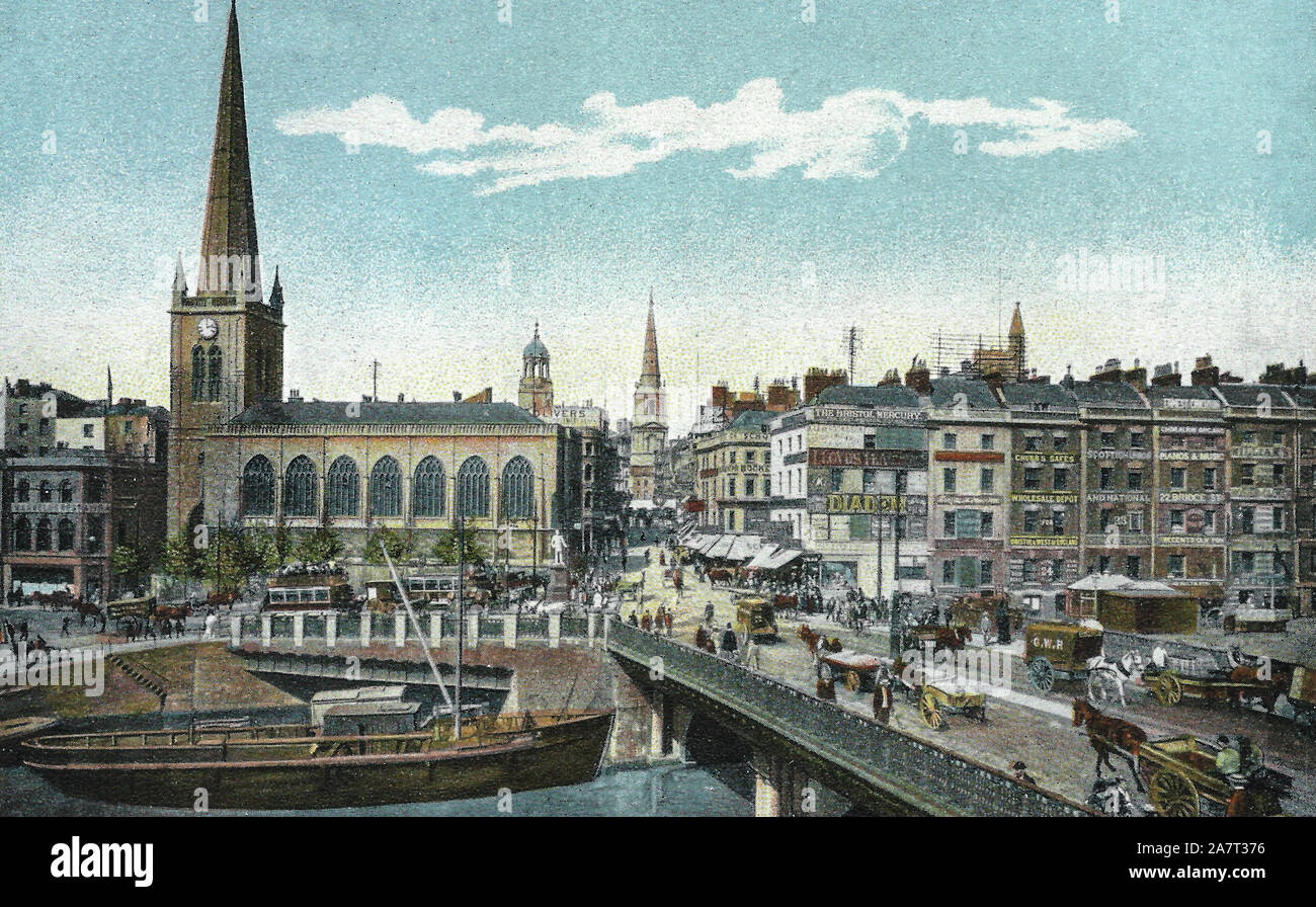Bristol bridge and high street Stock Photo - Alamy