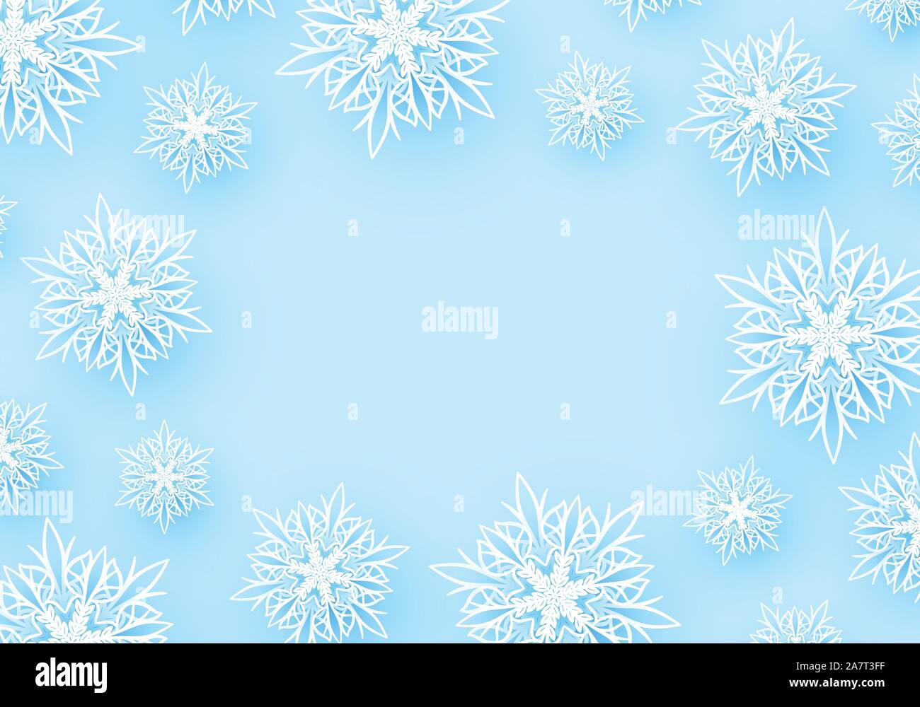 Winter background with paper snowflakes Stock Vector Image & Art - Alamy