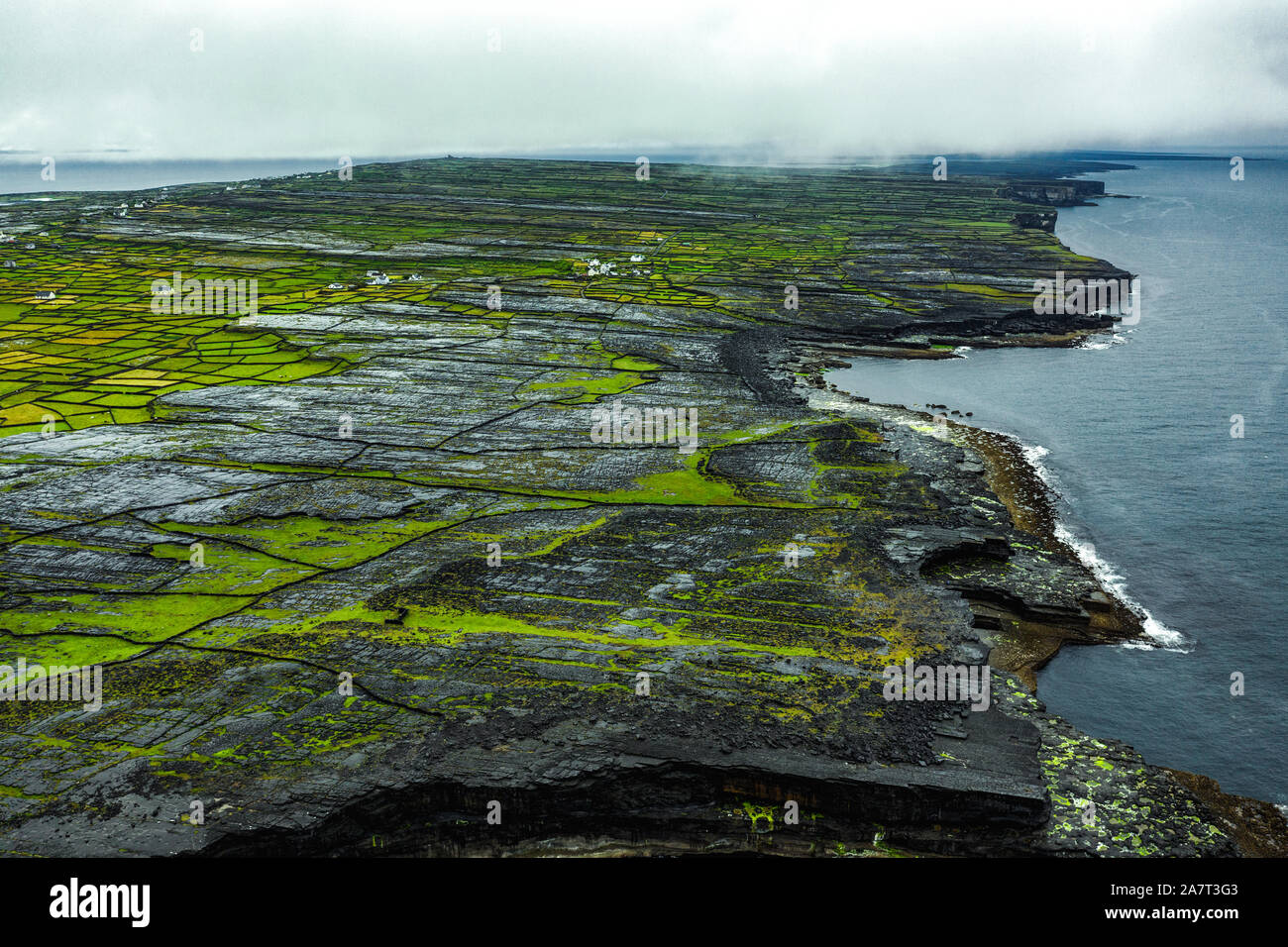 The Dry Stone Walls of Inishmore at Aran Islands, Ireland Stock Photo ...