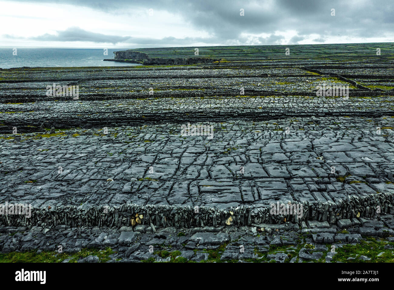 The Dry Stone Walls of Inishmore at Aran Islands, Ireland Stock Photo ...