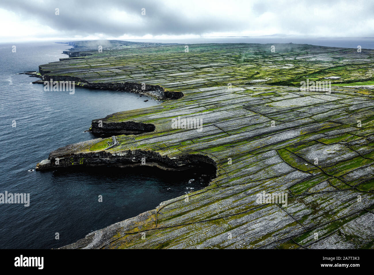The Dry Stone Walls of Inishmore at Aran Islands, Ireland Stock Photo ...