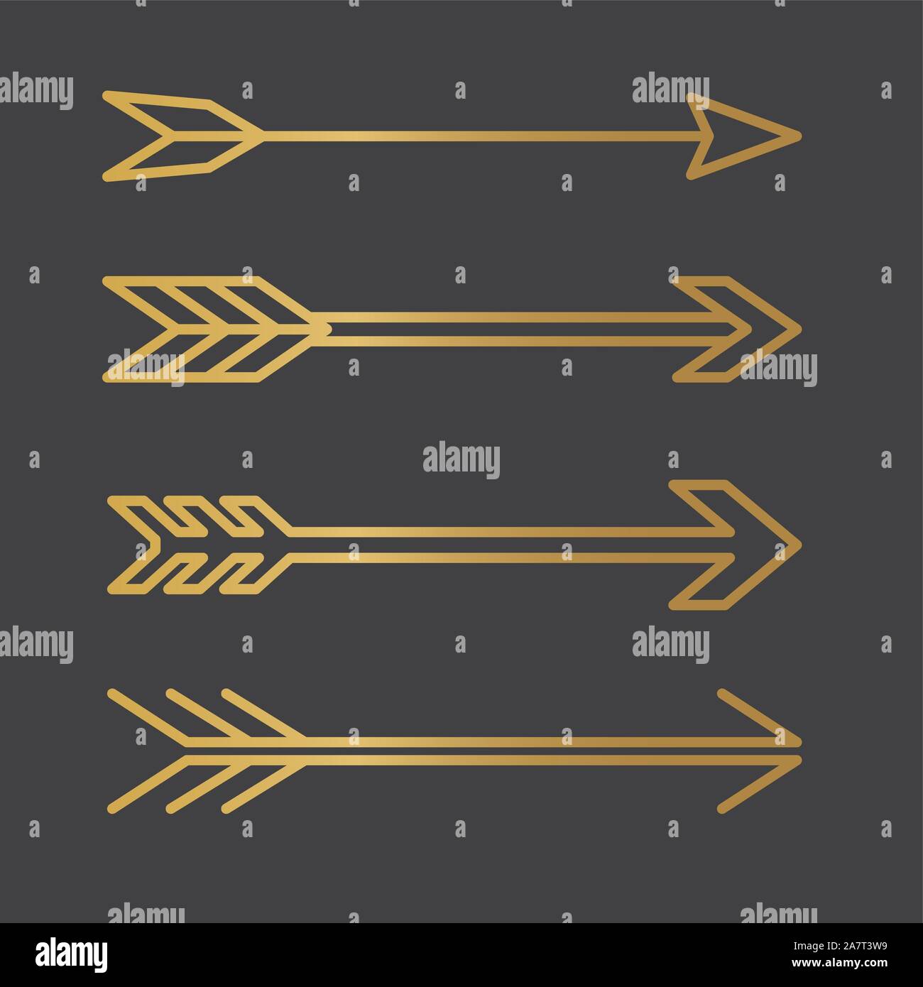 golden bow arrows icon- vector illustration Stock Vector Image & Art ...