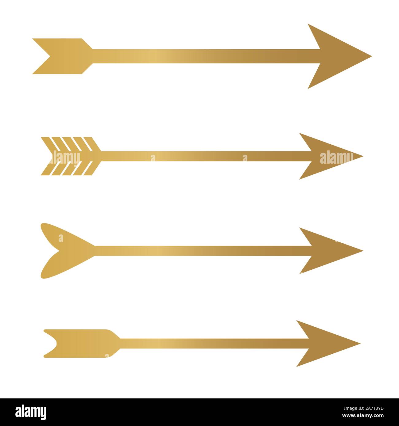 Gold Arrow Clip Art