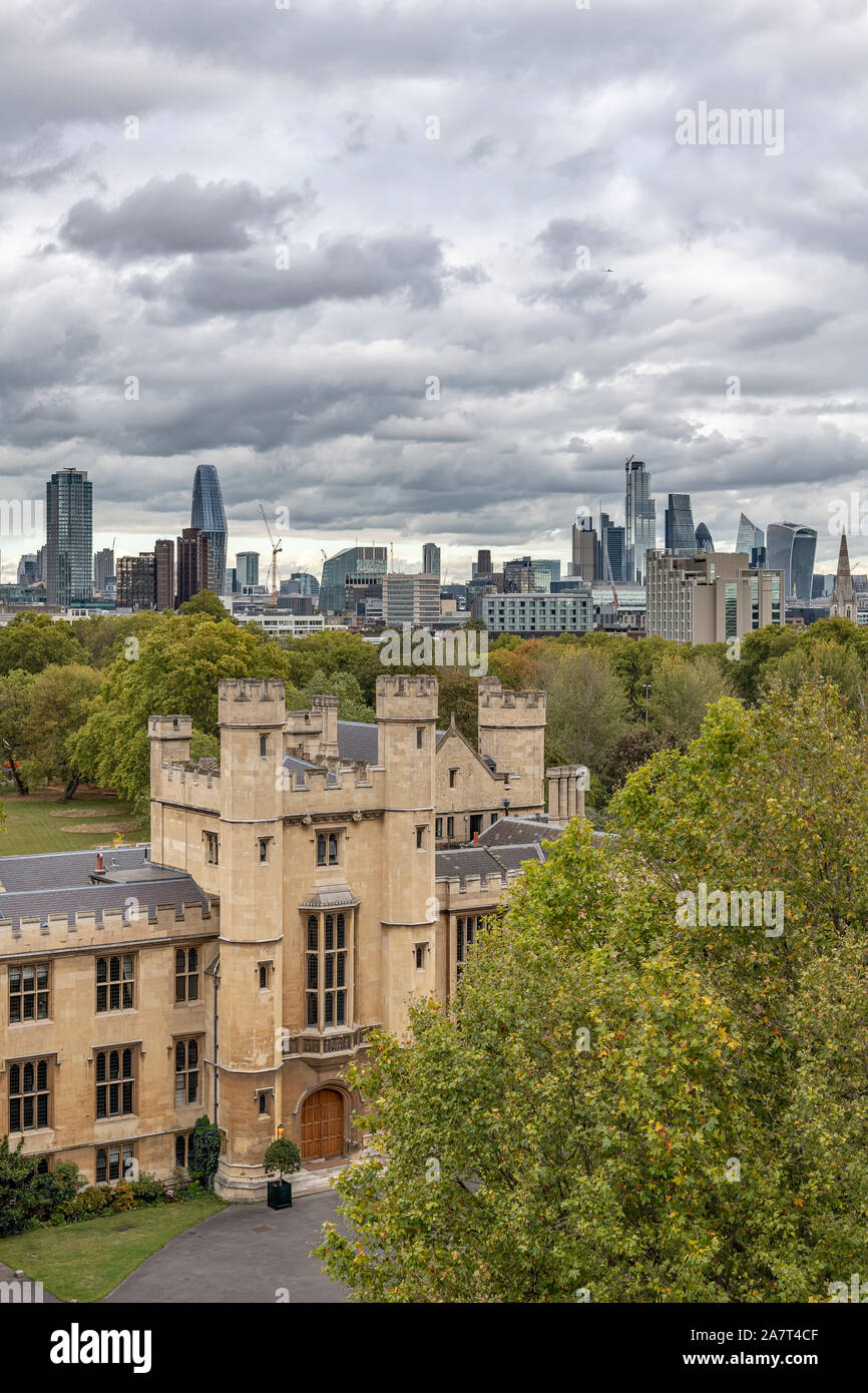 London cityscape, Lambeth Palace in the foreground. Taken from the ...