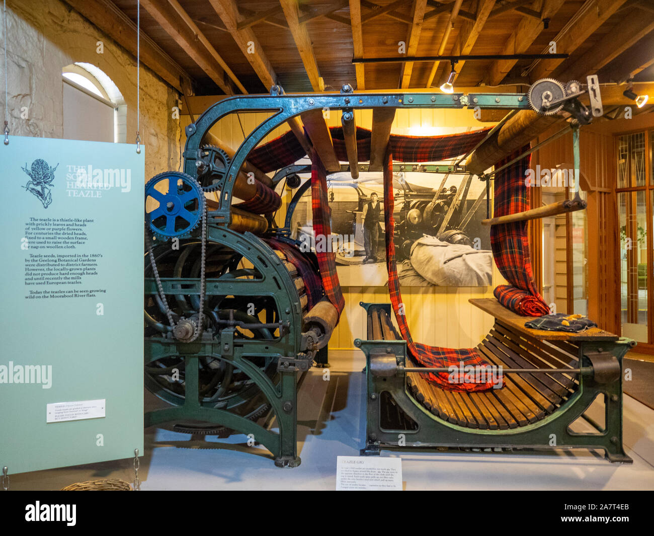 Exhibition From Fleece To Fabric vintage mechanical machinery Teazle ...