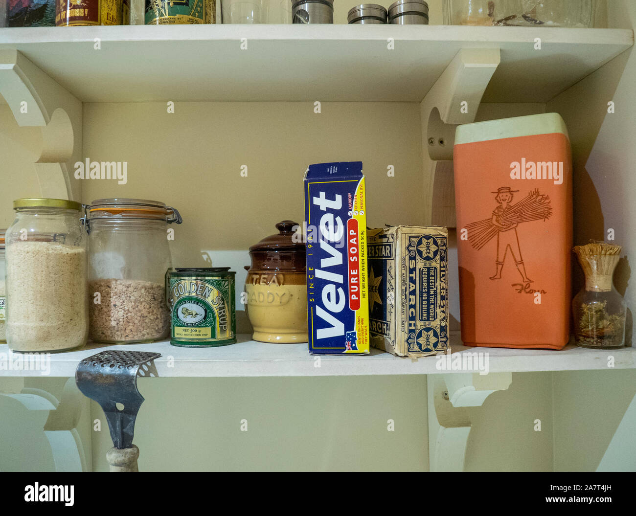Display of a typical Australian kitchen and appliances and utensils ...