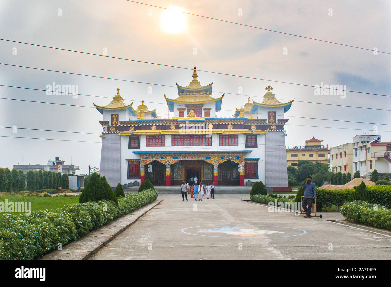 Full temple view of a buddhist temple named Cambodian Monastery which ...
