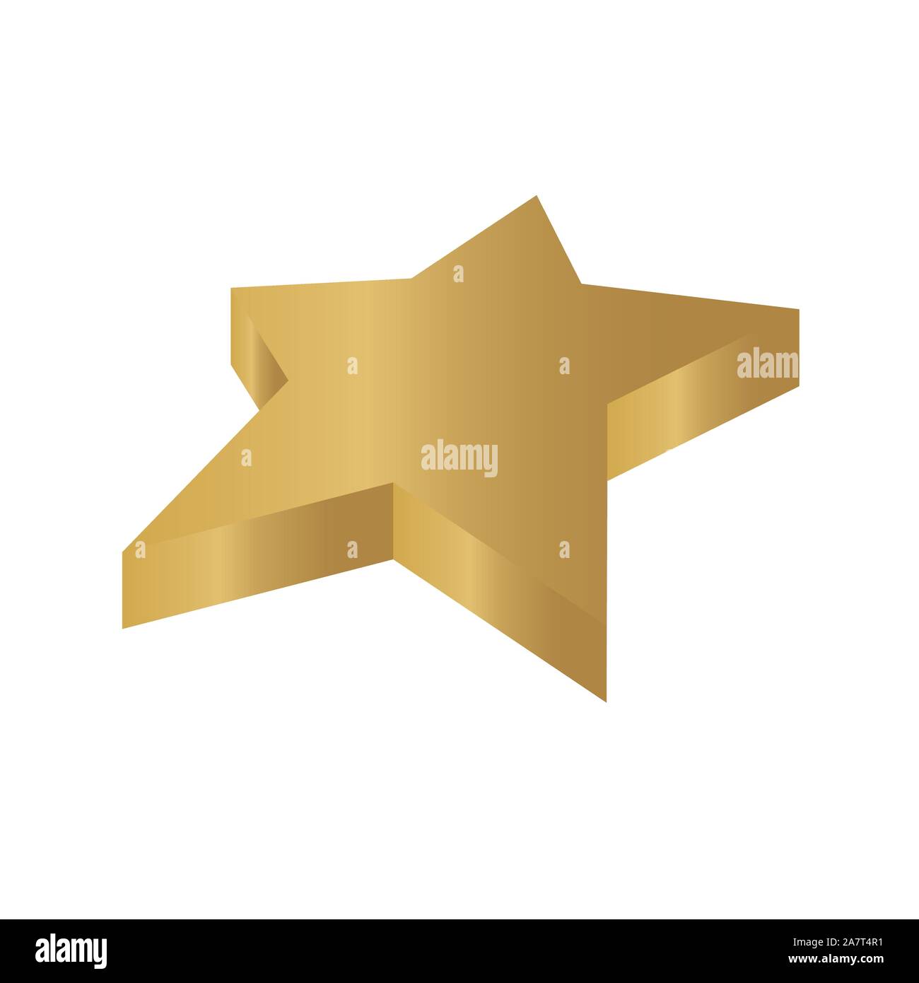 golden isometric star icon- vector illustration Stock Vector Image ...