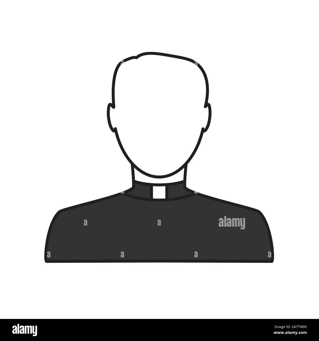 catholic priest avatar icon- vector illustration Stock Vector Image ...