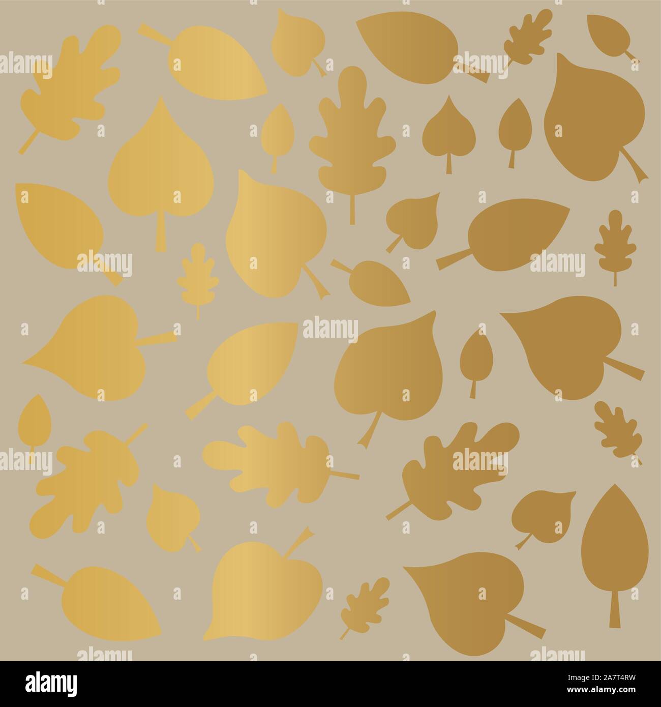 golden leaf pattern- vector illustration Stock Vector Image & Art - Alamy