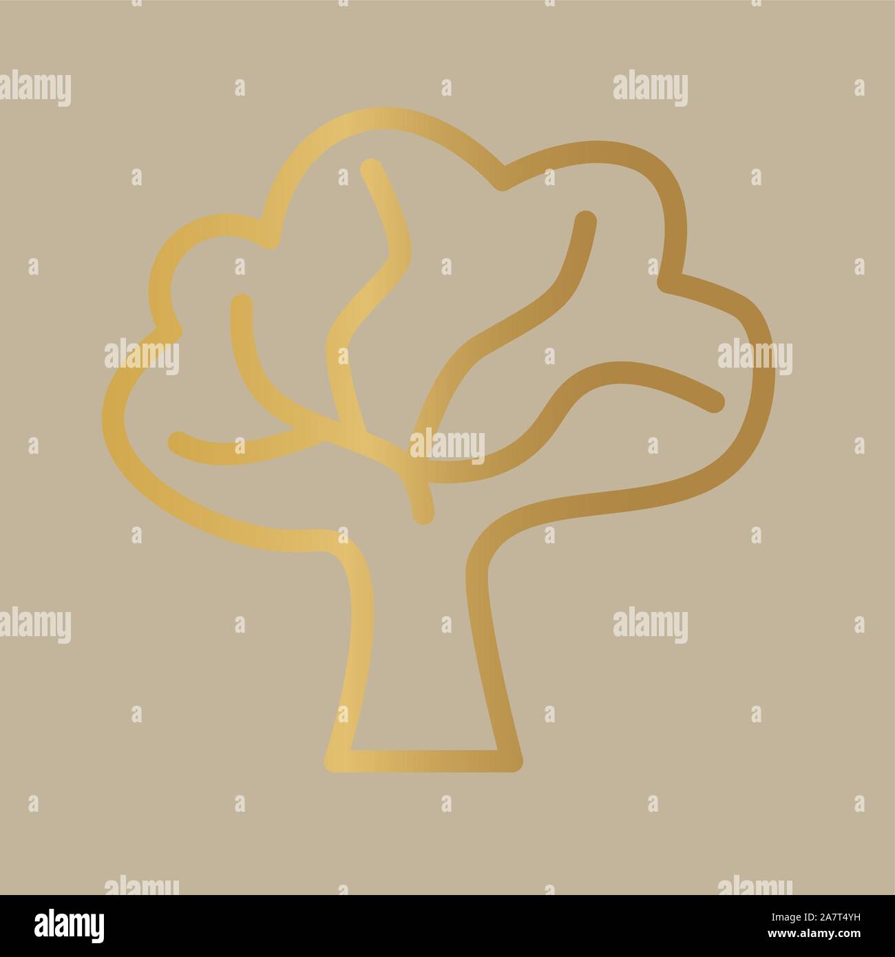 golden tree icon- vector illustration Stock Vector Image & Art - Alamy