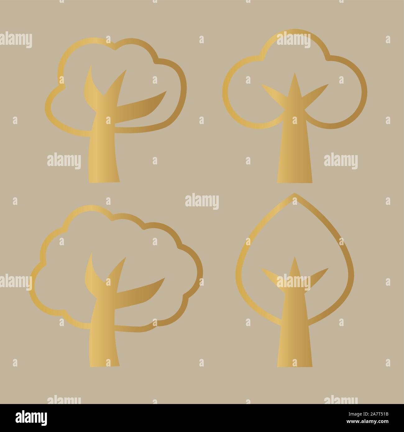 golden trees icon- vector illustration Stock Vector Image & Art - Alamy