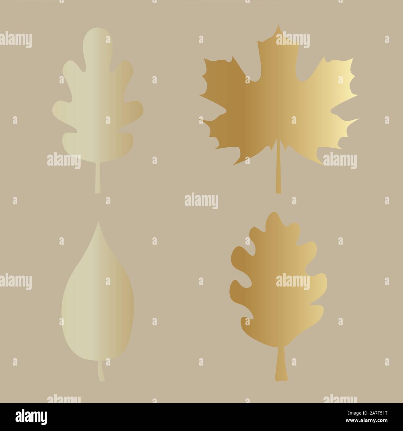 golden leaves autumn background- vector illustration Stock Vector Image ...