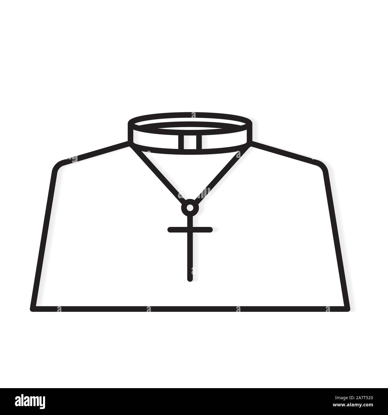 catholic priest dress icon- vector illustration Stock Vector Image ...