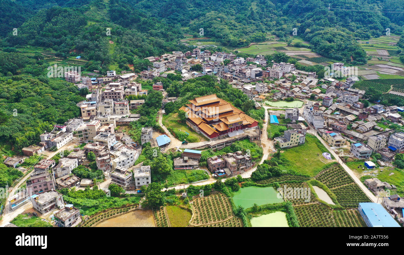 Aerial view of a replica of "Forbidden City", which is the ancestral ...