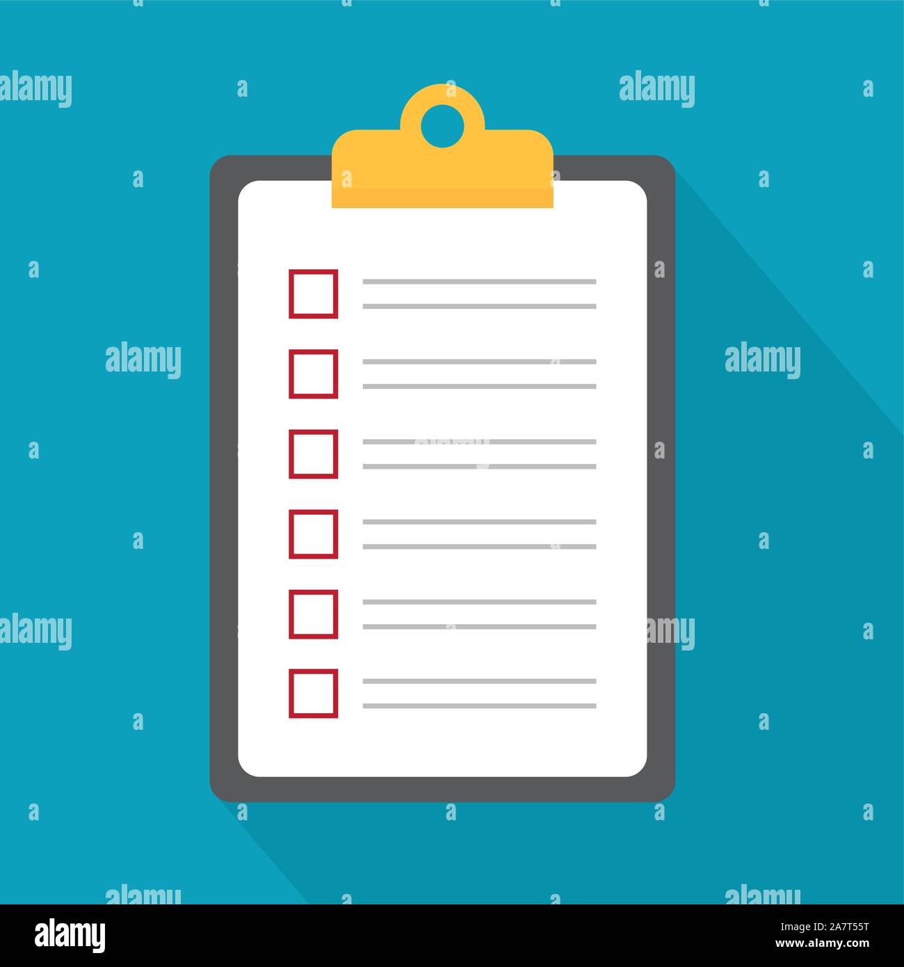 clipboard with checklist icon- vector illustration Stock Vector Image ...