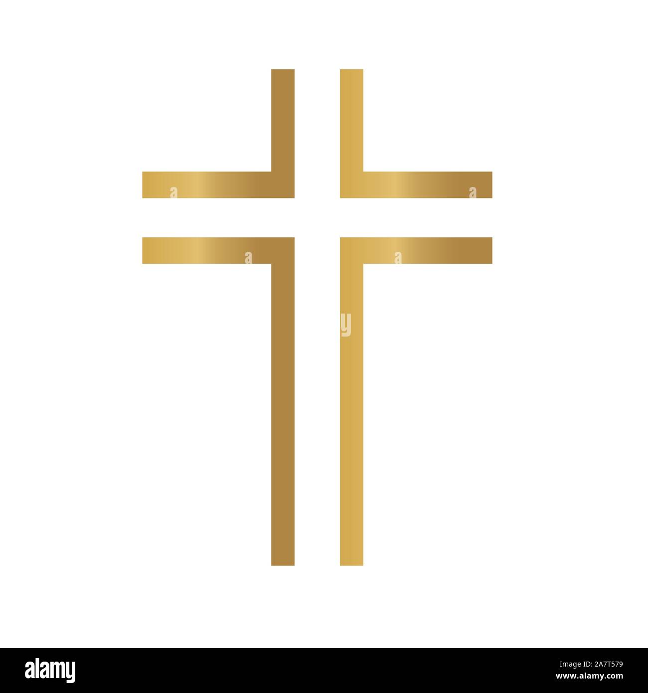 golden christian cross icon- vector illustration Stock Vector Image ...