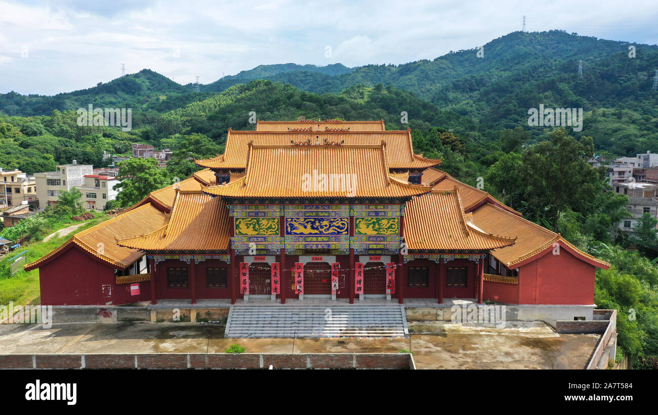 Aerial view of a replica of "Forbidden City", which is the ancestral ...