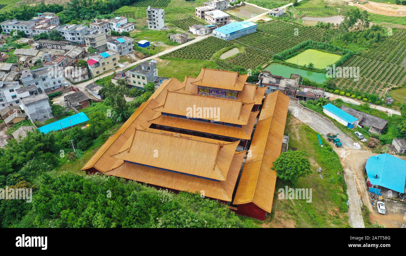 Aerial view of a replica of "Forbidden City", which is the ancestral ...