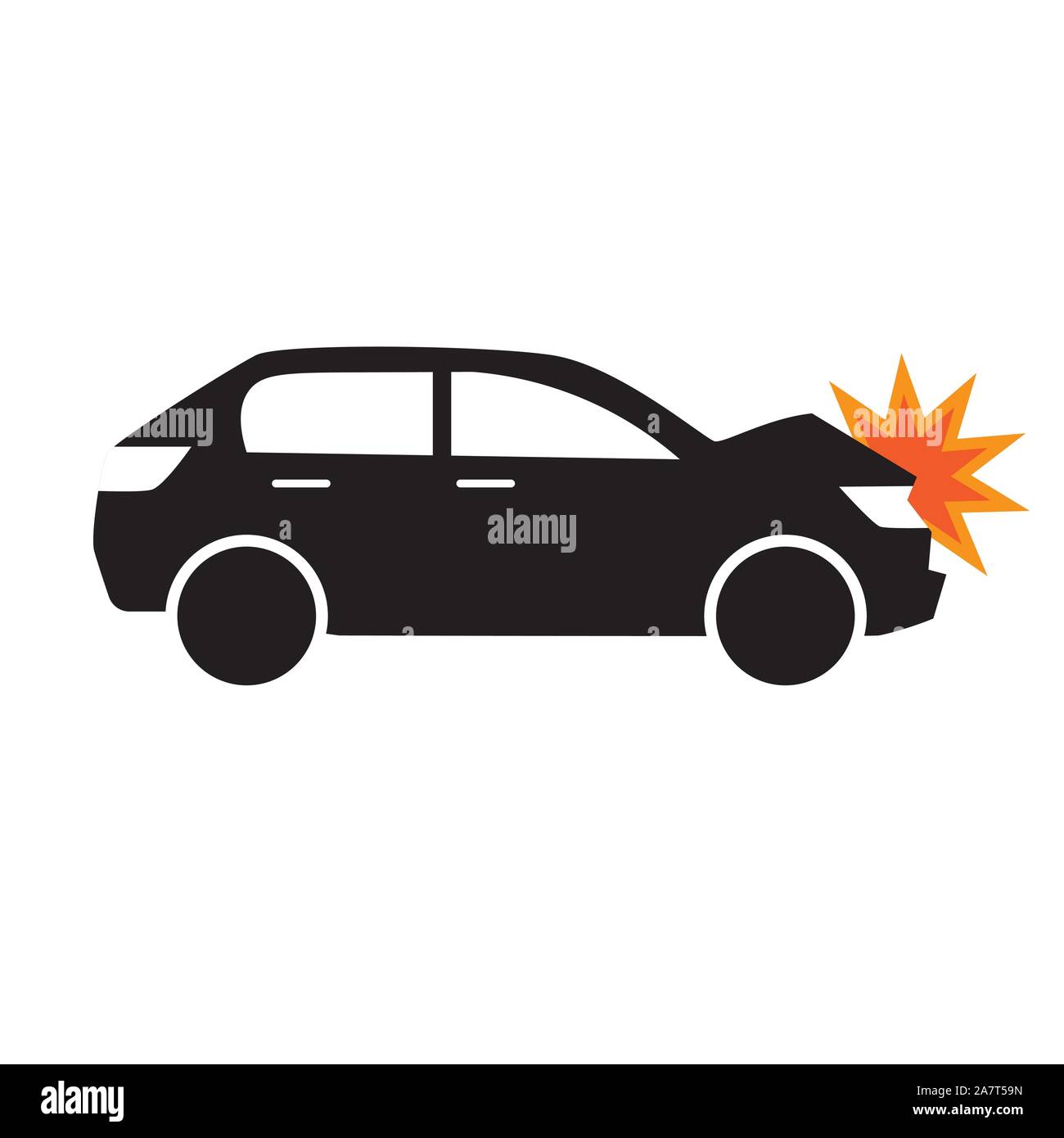 car accident icon- vector illustration Stock Vector Image & Art - Alamy