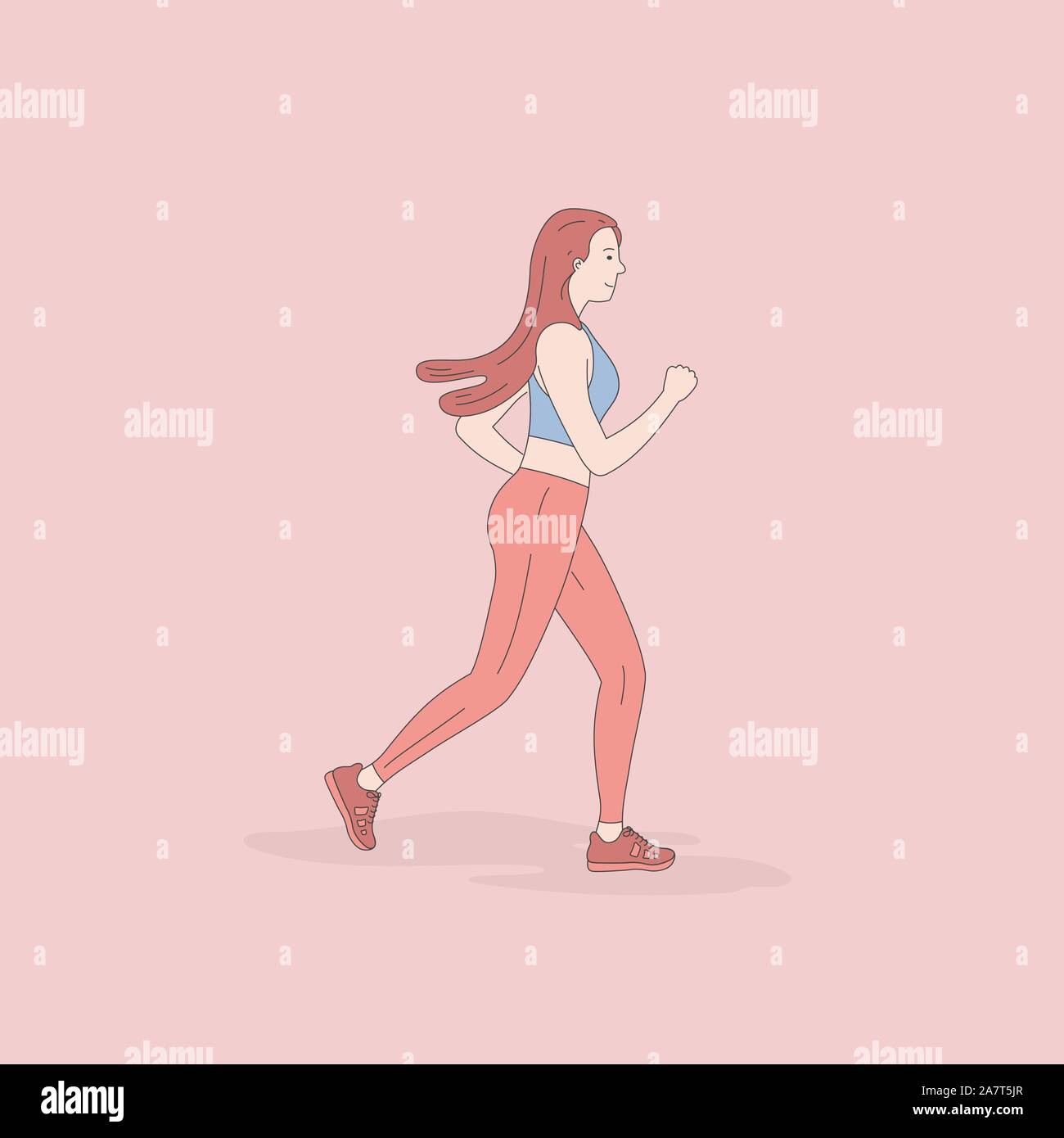Woman jogging or running.Young beautiful woman jogging workout training ...