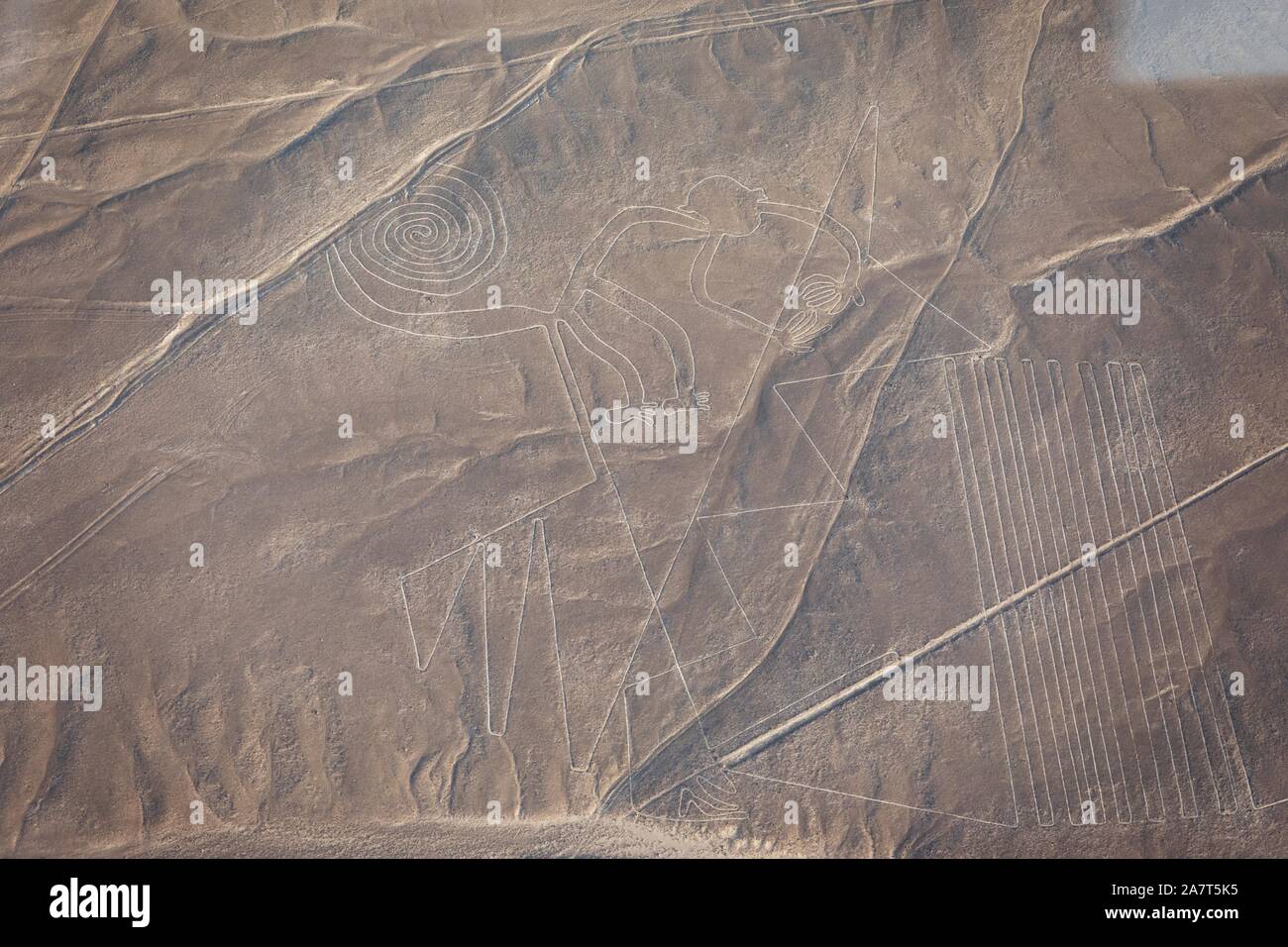 PERU, NAZCA- circa OCTOBER, 2019: small airplane takes 6 tourists on ...
