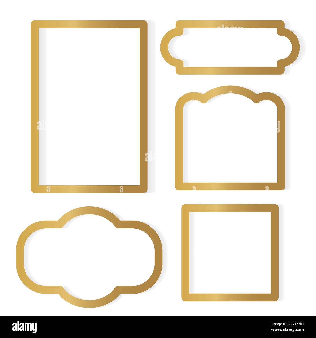 golden frame set icon- vector illustration Stock Vector Image & Art - Alamy