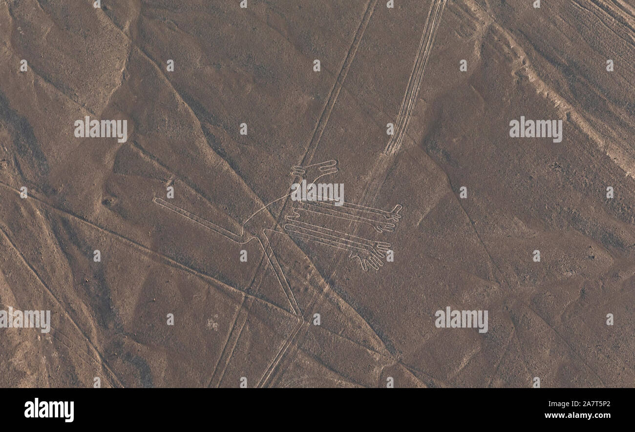 PERU, NAZCA- circa OCTOBER, 2019: small airplane takes 6 tourists on ...