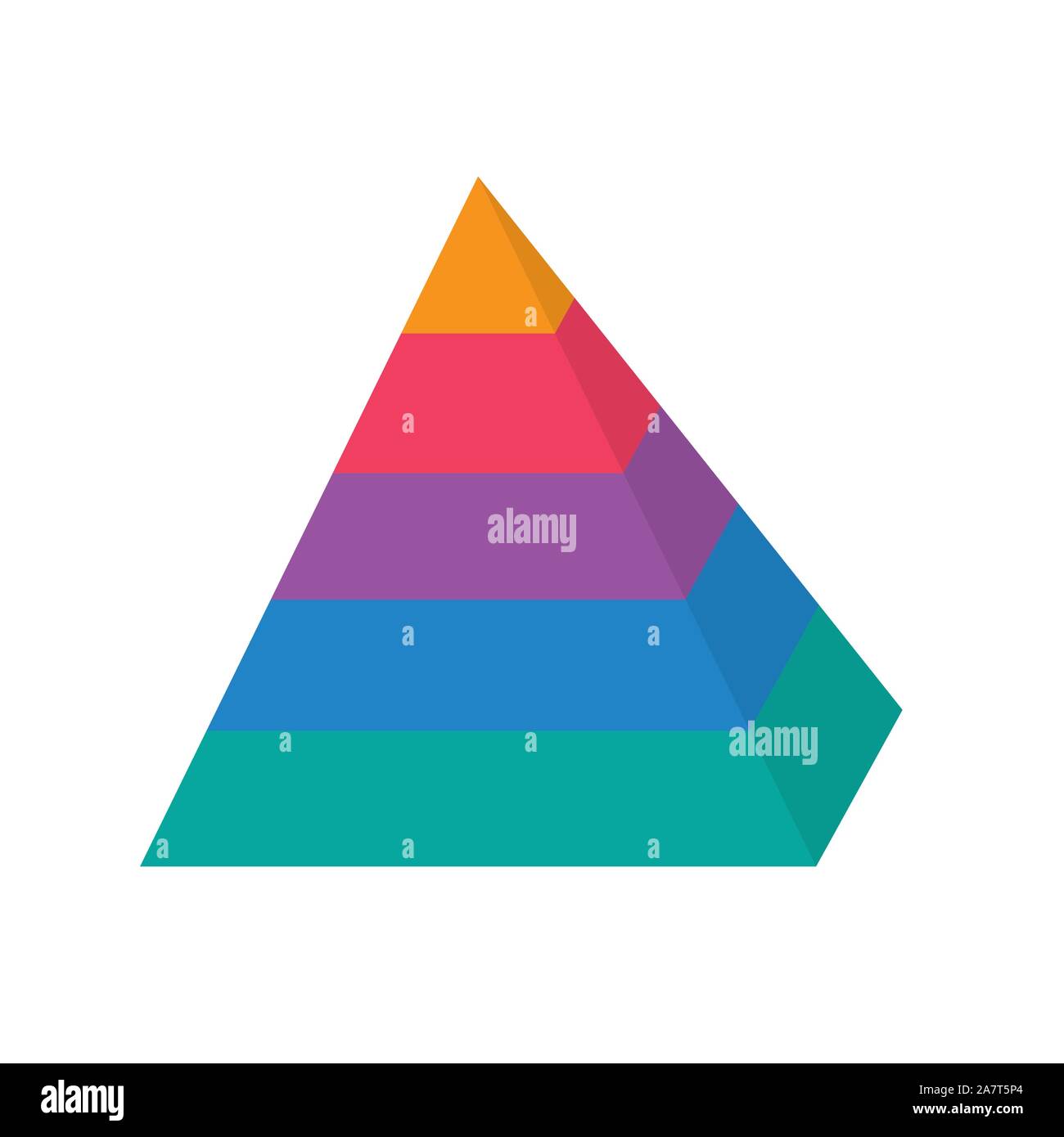 colorful level pyramid chart icon- vector illustration Stock Vector ...
