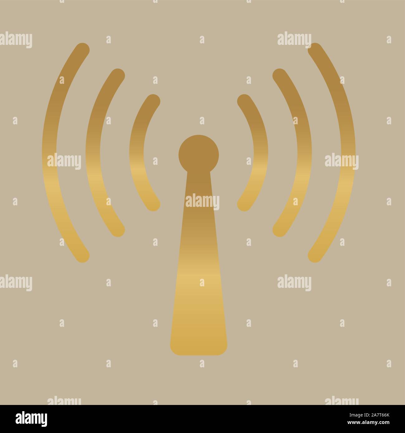 golden transmission signal icon- vector illustration Stock Vector Image ...