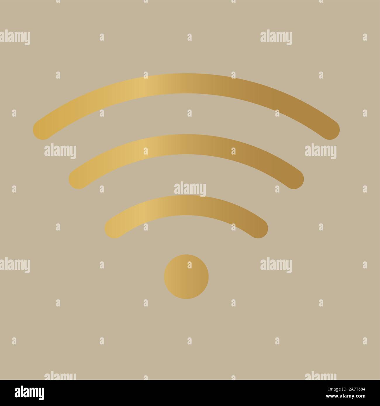 gold wifi signal icon- vector illustration Stock Vector Image & Art - Alamy