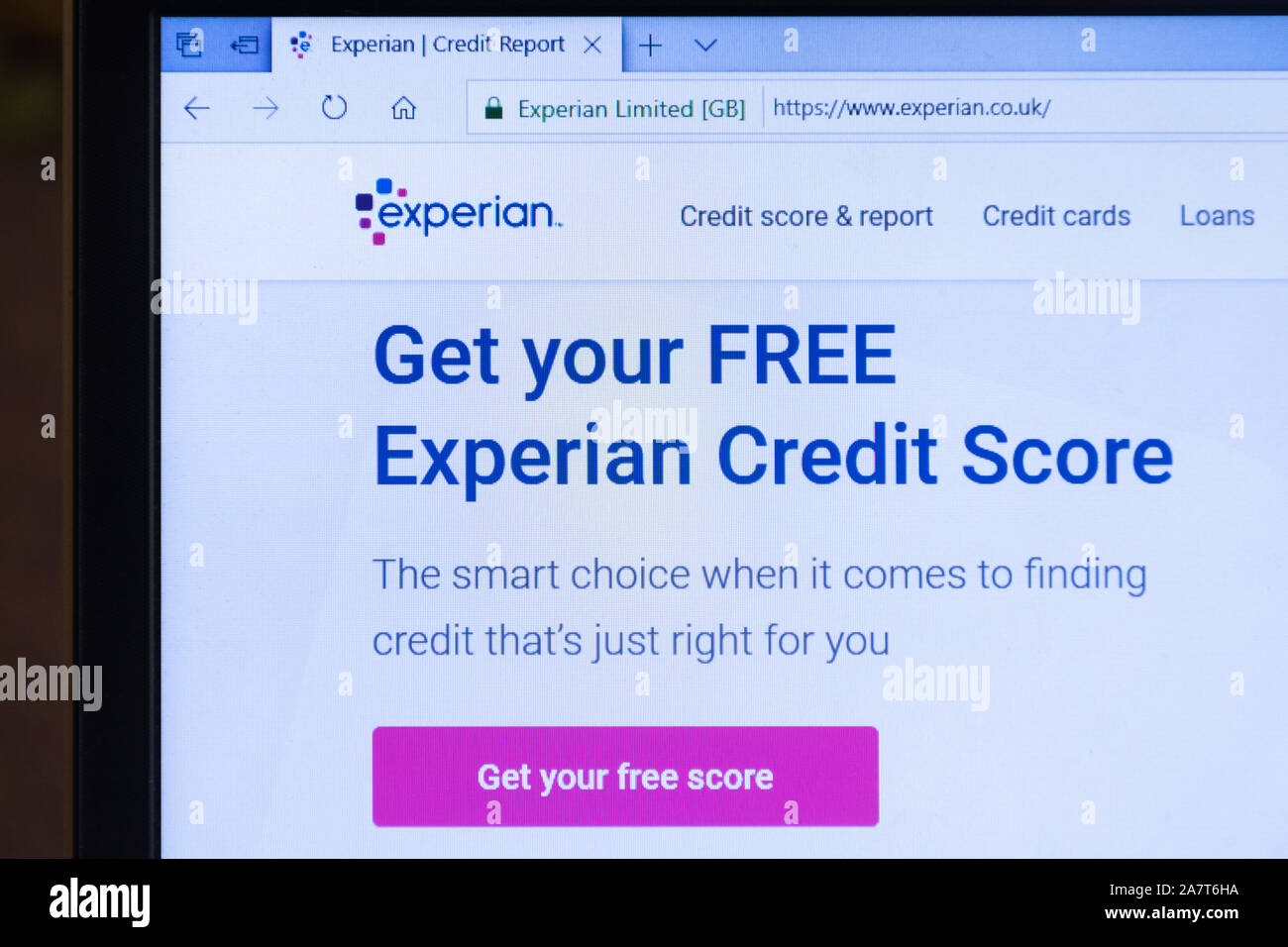 Experian credit website hi-res stock photography and images - Alamy