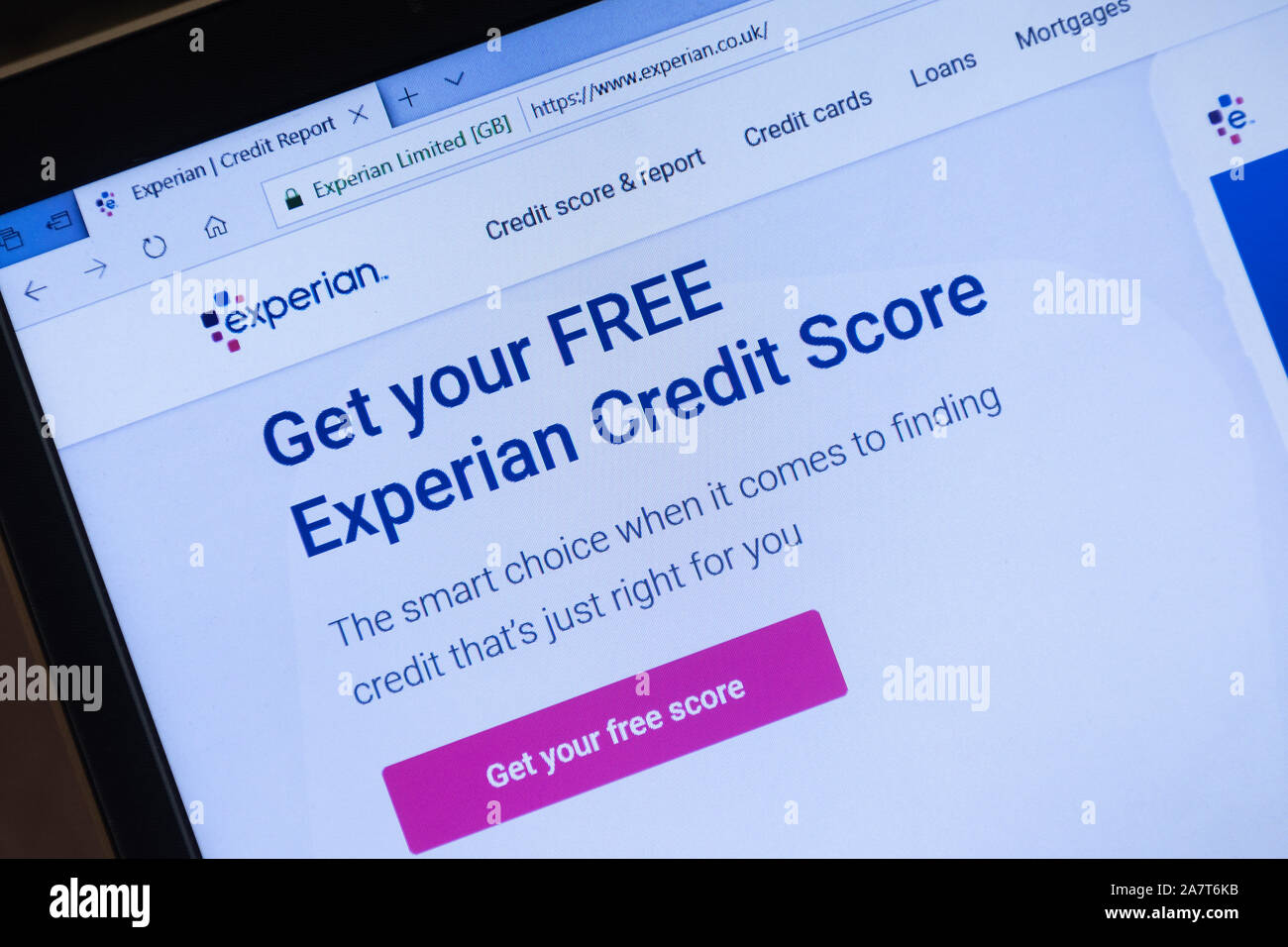 Experian credit website hi-res stock photography and images - Alamy